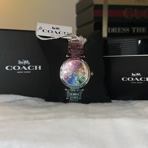 Coach | Accessories | Coach Cary Multicolored Crystal Watch | Poshmark